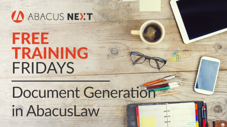 How to Use Document Generation in AbacusLaw - AbacusNext